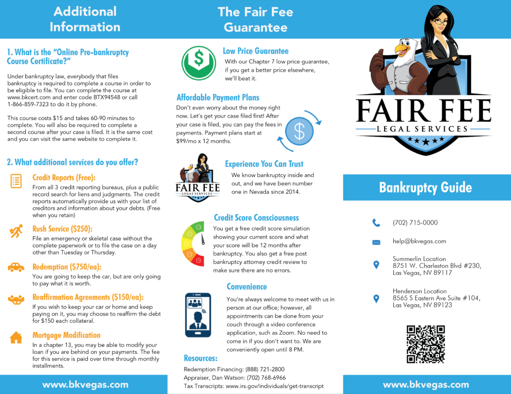 Guide to Bankruptcy | Las Vegas, NV | Fair Fee Legal Services